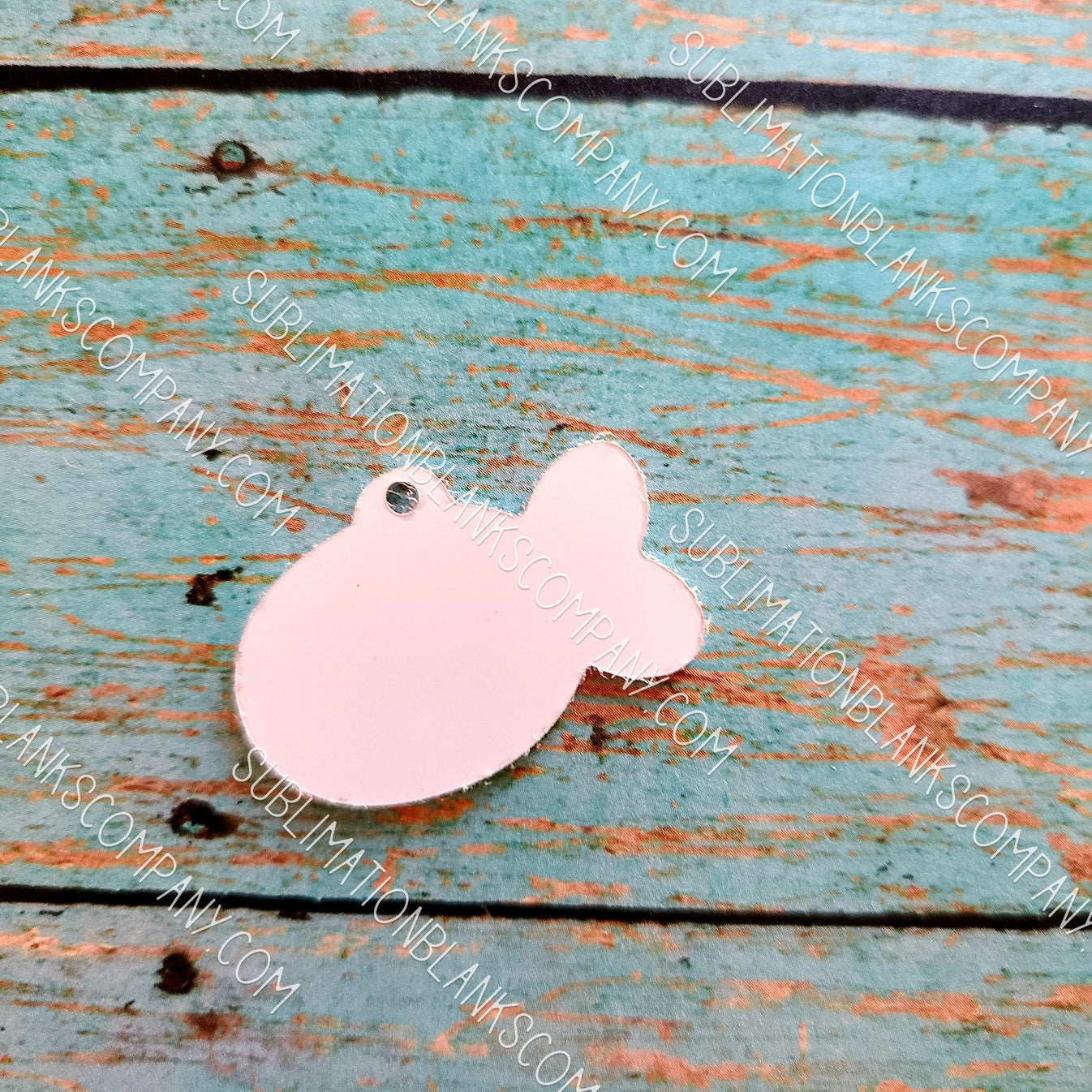 2-Sided Fish Pet ID Sublimation/Laserable Aluminum Metal Blank with Ri ...